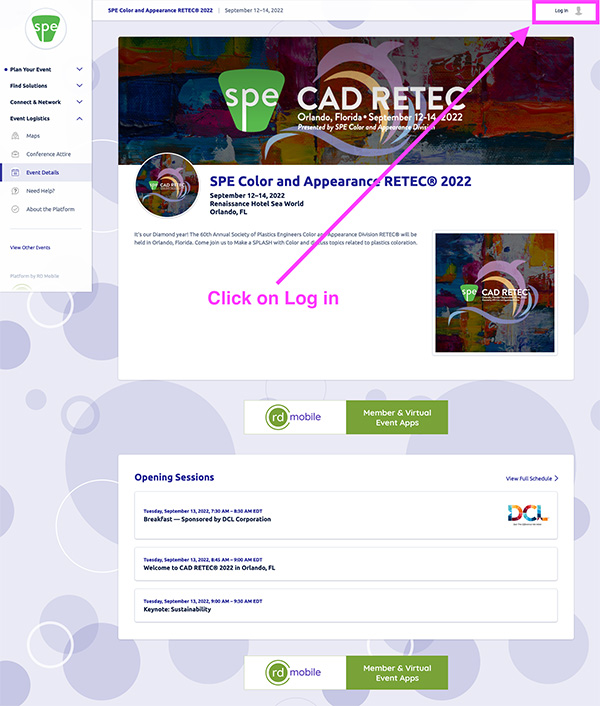 Creating a Login for the Event App Website | SPE
